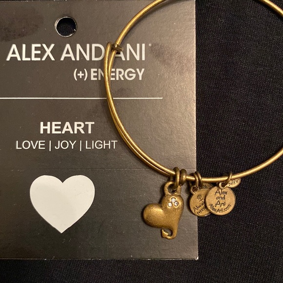 Alex and Ani | Jewelry | Alex And Ani Gold Heart Bangle | Poshmark